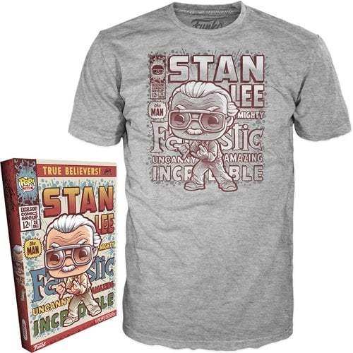 Marvel Stan Lee Adult Boxed Pop! T-skjorte | Poki-heaven AS