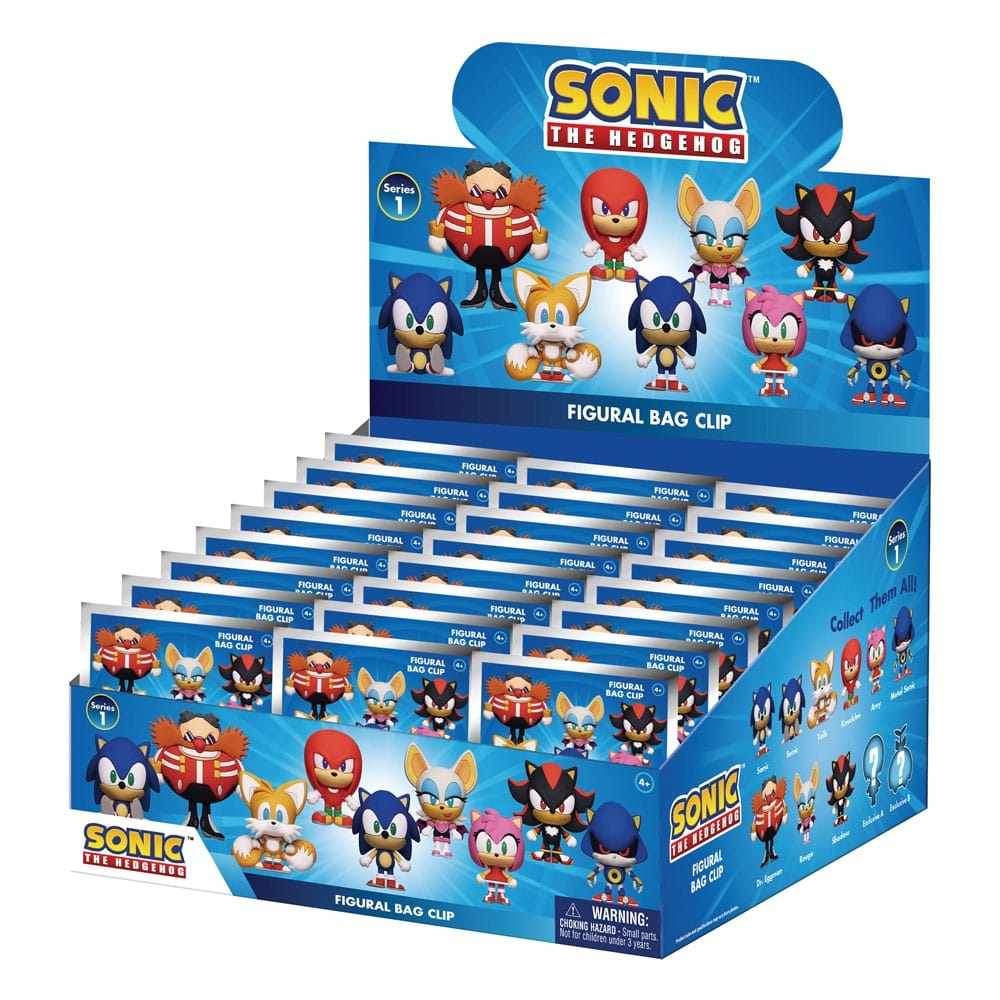 Sonic - The Hedgehog 3D PVC Bag Clip | Poki-heaven AS