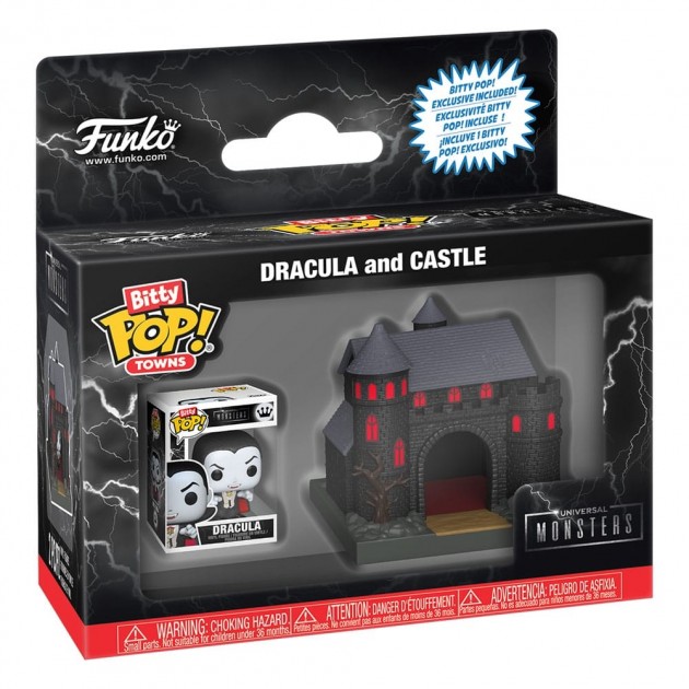 Universal Monsters Bitty POP! Towns Vinyl Figure Dracula with Castle ...