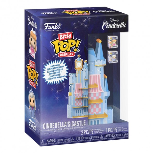 Disney Bitty POP! Display with 2 Vinyl Figures Cinderella's Castle ...